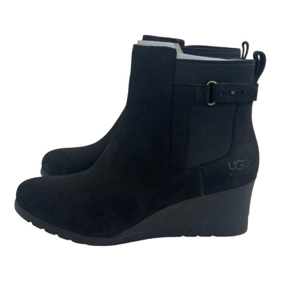 UGG | Shoes | Ugg Indra Waterproof Leather Platform Wedge Womens ...